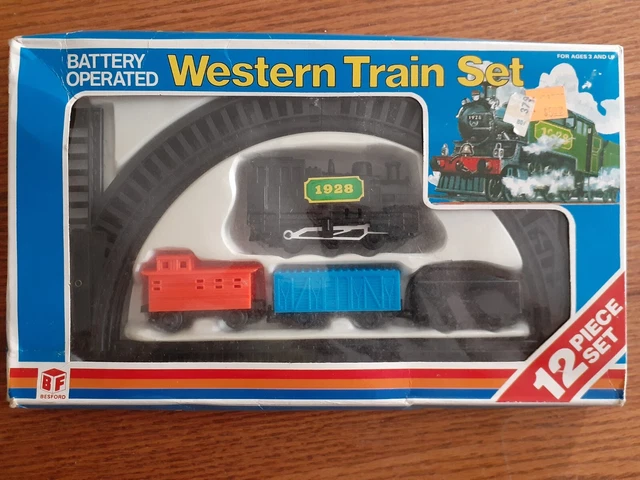 VINTAGE BESFORD BATTERY Operated 12 Piece Western 1928 Train Set! New ...