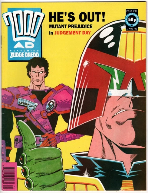 2000AD PROG 794 (1st August 1992). FN/VFN. Judge Dredd, Zenith, Robo ...