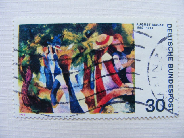 BRIEFMARKE MOTIV ALT vintage Kunst Kultur Deutschland Gemälde August ...