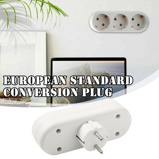 POWER STANDARD PLUG Adapter Socket Conversion 250V Multi 16A EU 1-3 Way ...