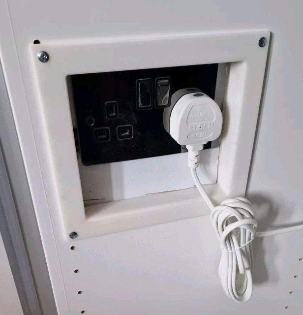 IKEA PAX WARDROBE 13amp Double Socket Plug Surround Panel Tidy Cover £ ...