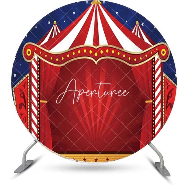 ROUND RED BLUE Night Star Circus Tent Party Backdrop $37.94 - PicClick AU