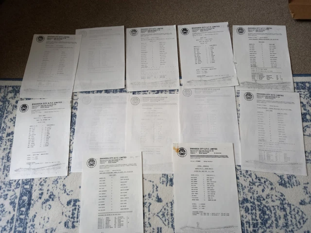 12 SWANSEA CITY home reserve programmes 1985-86 £2.23 - PicClick UK