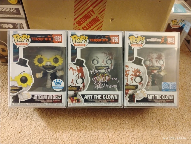 FUNKO POP! TERRIFIER 1-3: Art the Clown Bundle w/ a Autograph by ...