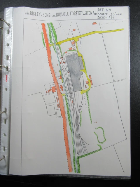 B143 RAILWAY PLAN Map Wm RIGLEY & Sons Ltd BULWELL FOREST WAGON WORKS ...