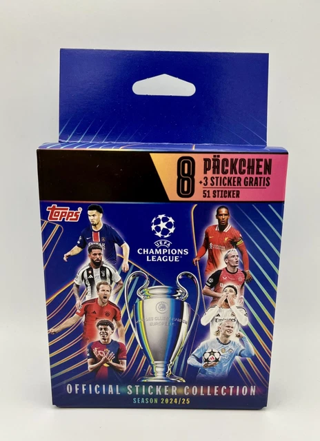 TOPPS UEFA CHAMPIONS League 2024 2025 Eco Pack Of 8 Packs + 3 Bonus ...