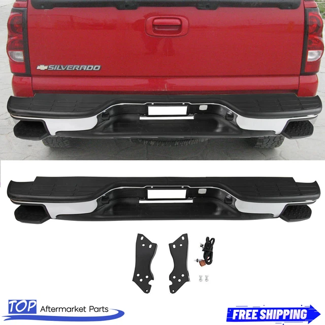 CHROME COMPLETE REAR Step Bumper w/Corner Steps For 99-06 Chevy ...