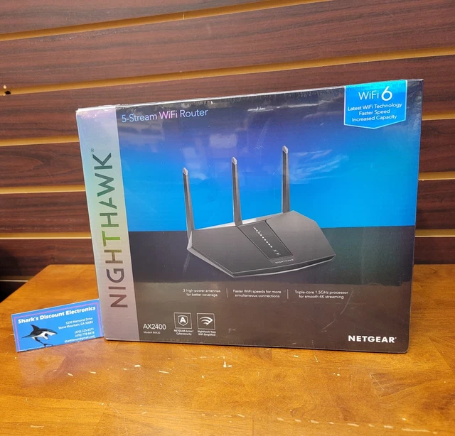 NETGEAR NIGHTHAWK 5-STREAM AX2400 Wi-Fi 6 Router RAX30-100NAS (NEW ...