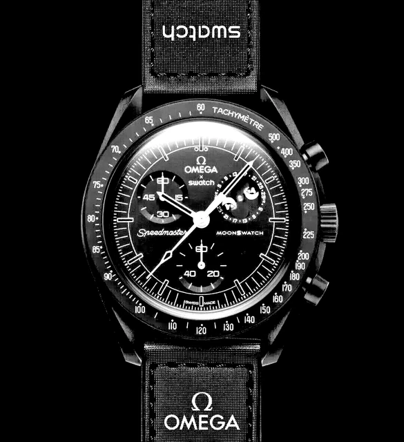 MEN'S OMEGA SPEEDMASTER X Swatch Moon Swatch Snoopy Watch With Box ...