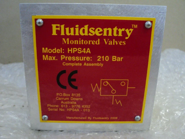 FLUIDSENTRY HPS4A HYDRAULIC Safety Pressure Monitor NEW Hydraulic ...