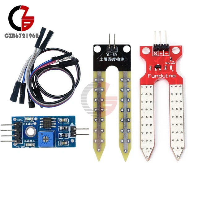 SOIL HUMIDITY HYGROMETER Moisture Detection Sensor Module With Wire For ...