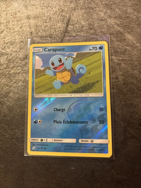 CARTE POKÉMON REVERSE Carapuce 23/181 Soleil & Lune Duo de Choc FR Sous ...