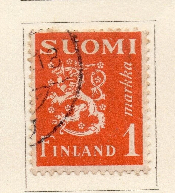 FINLANDIA 1930 EMISSIONE anticipata fine usato 1M. NUOVO CON ETICHETTE ...