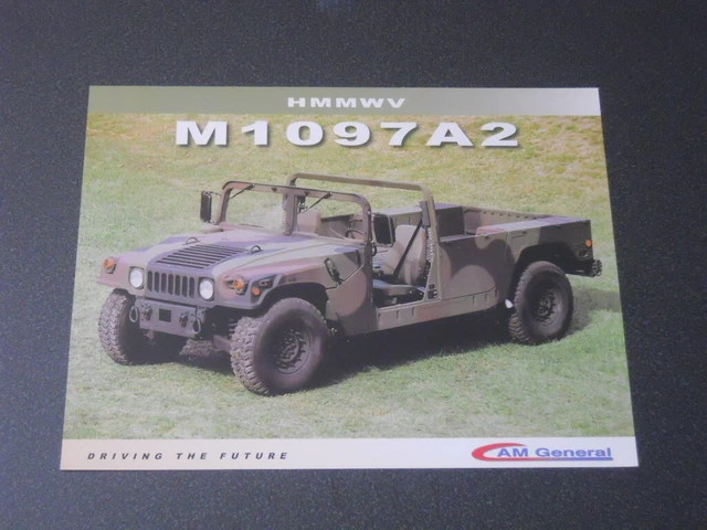HUMMER HMMWV M1097A2 US army jeep véhicule militaire brochure catalogue ...