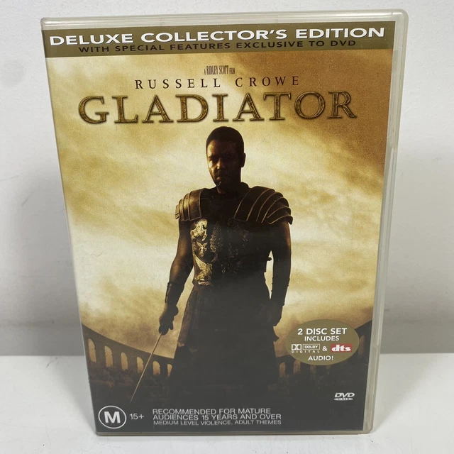 GLADIATOR RUSSELL CROWE Deluxe Collector's Edition 2 DVD Set Region 4 ...