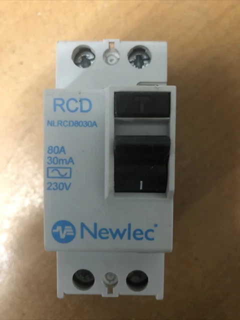 NEWLEC 80 AMP 30mA DOUBLE POLE RCD TYPE AC NLRCD8030A 80A £19.99 ...