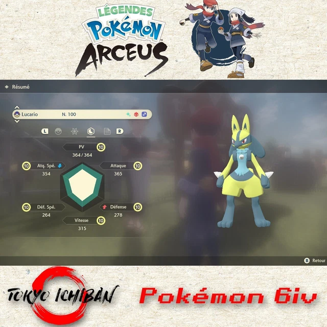 POKEMON LÉGENDES ARCEUS : LUCARIO SHINY 6iv level 100 Nintendo Switch ...