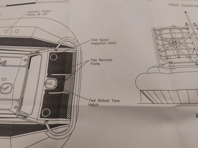 RNLI LIFEBOAT H Class 470TD SAR Hovercraft Drawing Plan 1:10 EUR 24,00 ...