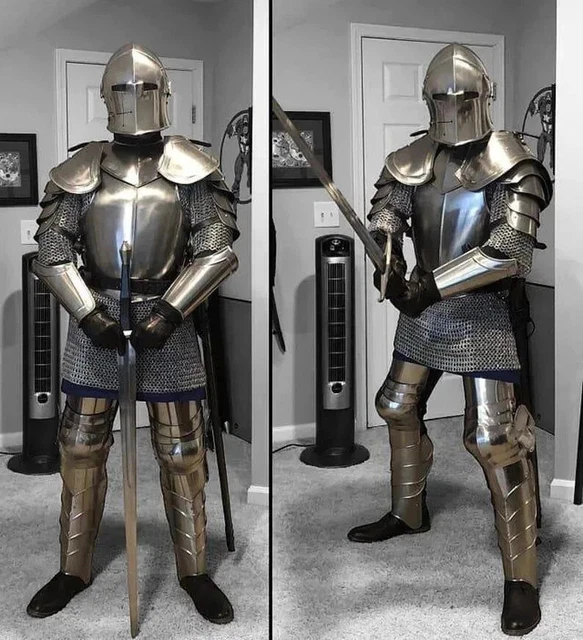 BARBUTA FULL BODY Armor Knight Full Armor Costume for Medieval Cosplay ...