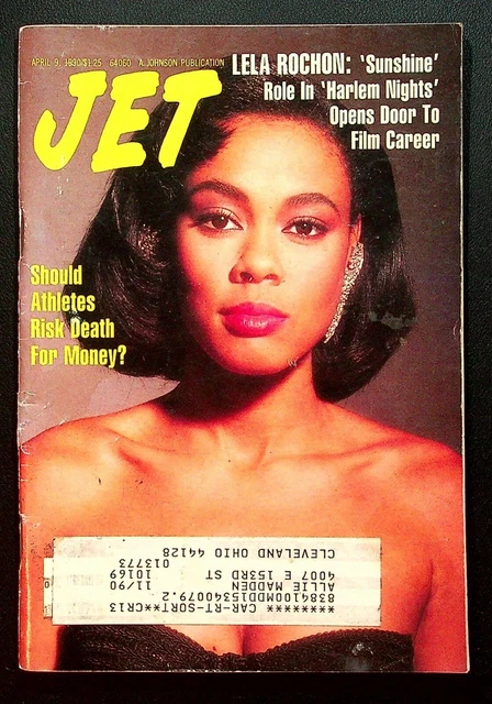 VTG JET MAGAZINE April 9 1990 Lela Rochon Harlem Nights Movie African ...