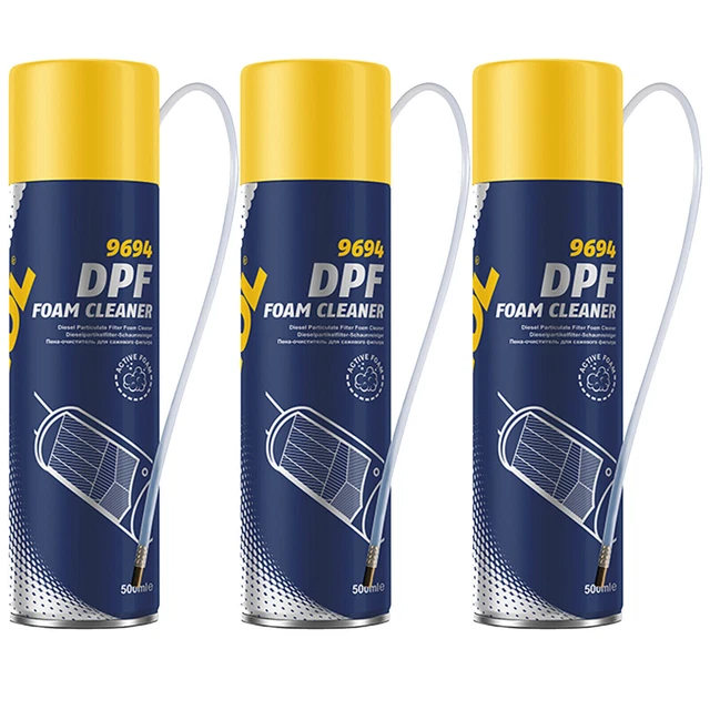 3 X MANNOL DPF FOAM CLEANER 500ml SPRAY DIESEL PARTICULATE FILTER FOAM ...