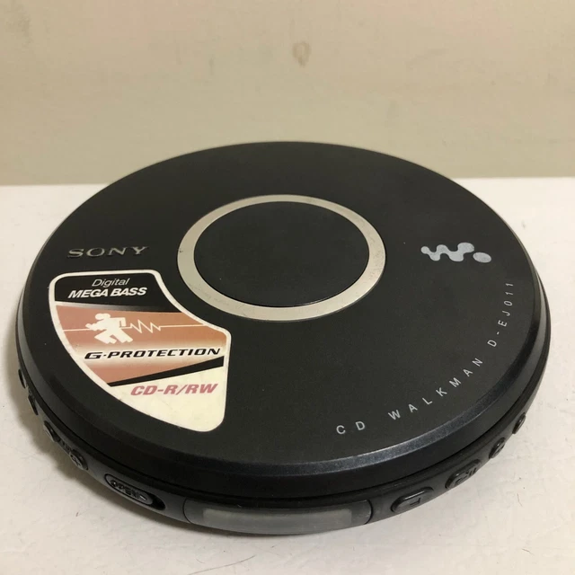 SONY D-EJ011 PORTABLE CD Player Walkman Discman Black - Tested Works ...