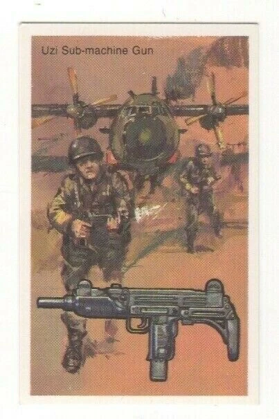 1982 FIREARM CARD. Uzi Sub-machine gun, Israeli Army EUR 3,62 - PicClick FR