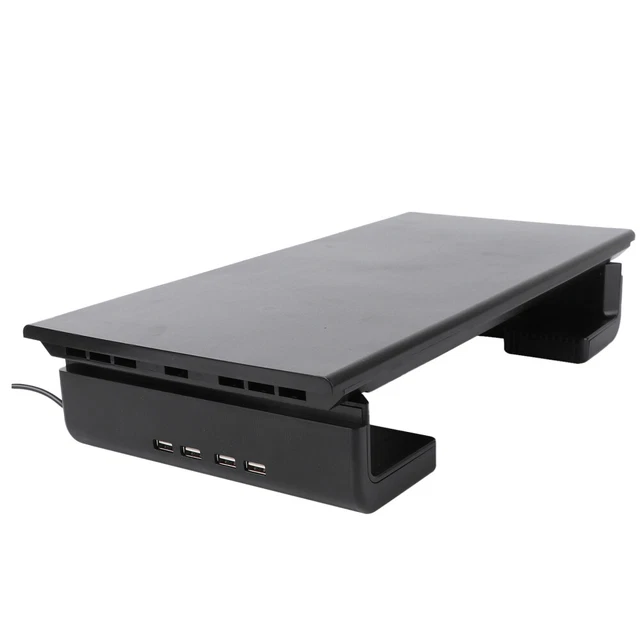 PLASTIC ELEVATED RACK Laptop Monitor Shelf Desktop Computer £45.75 ...