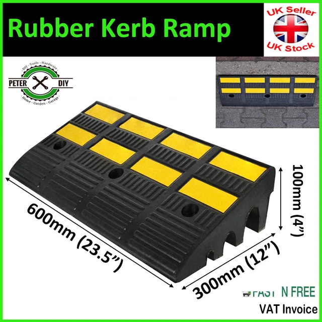 HEAVY DUTY RUBBER KERB RAMPS Access Ramp Threshold Mobility Wheelchair ...