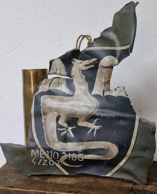 WW2 GERMAN MESSERSCHMITT Me 110 Aircraft Panel | Shot Down By Douglas ...