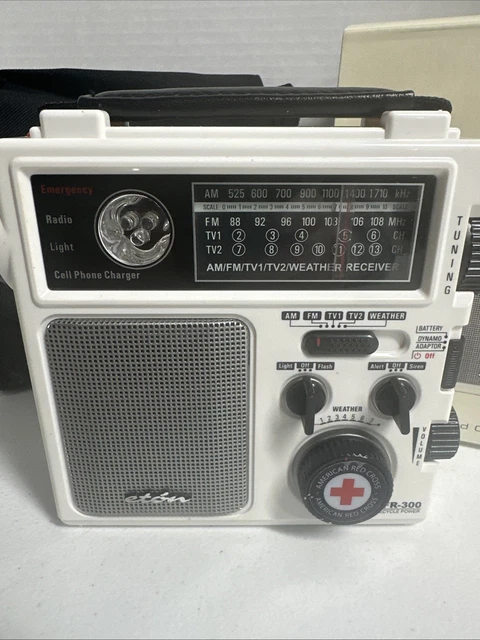 AMERICAN RED CROSS FR300 Emergency AM/FM Radio White By Eton ...
