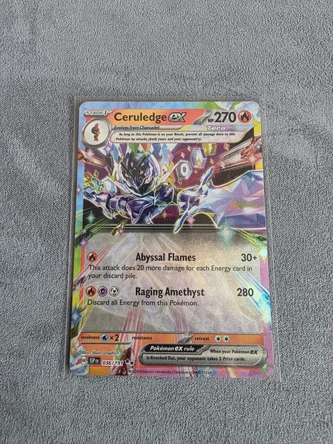 POKÉMON TCG CERULEDGE EX 036/191 Sv08: Surging Sparks Double Rare Card ...