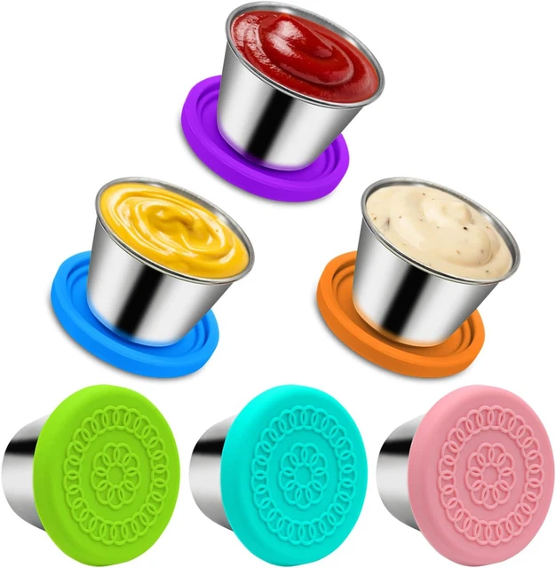 SALATDRESSING BEHÄLTER ZUM Mitnehmen, 6x70ml kleine Edelstahl ...