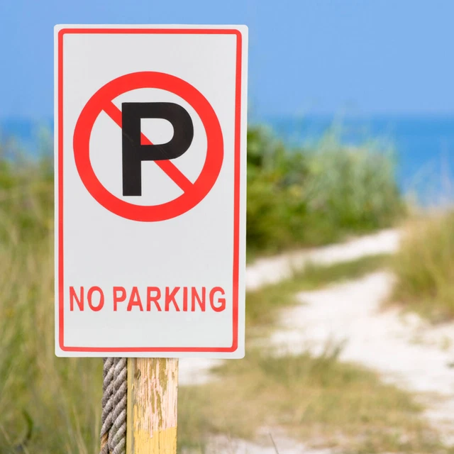 WARNING NO PARKING Sign Signboard Non Traffic Signs Car Road Cone £17. ...