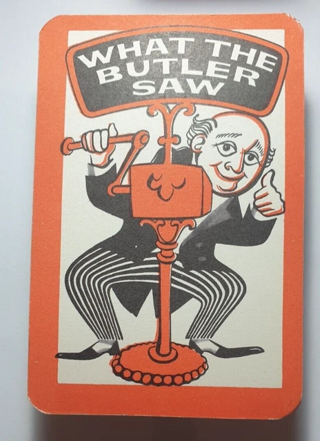 'WHAT THE BUTLER Saw' vintage playing cards in very good condition with ...