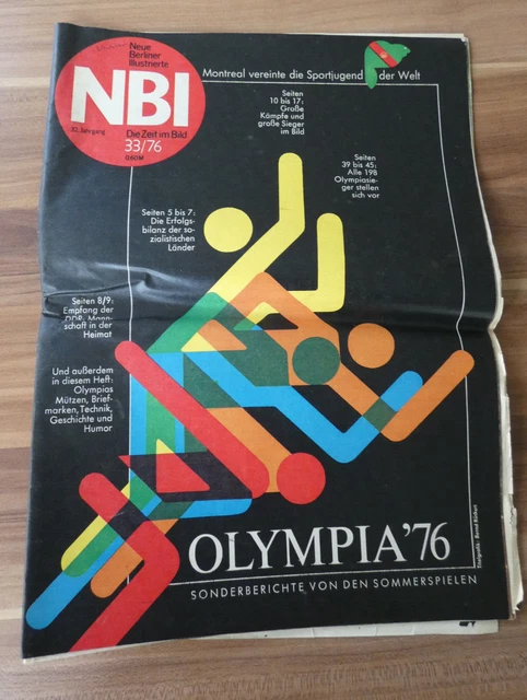 DDR ZEITSCHRIFT NBI-NEUE Berliner Illustrierte Nr.33/76 Olympia ...