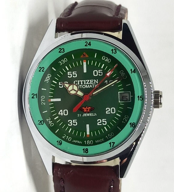 RARE CITIZEN 40 mm Japan 8200A Movement Automatic Green Dial 🚚 FAST ...