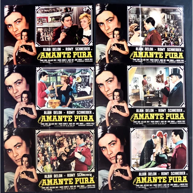 FOTOBUSTA L'AMANT PURE Romy Schneider Alain Delon Ledoux Presle ...
