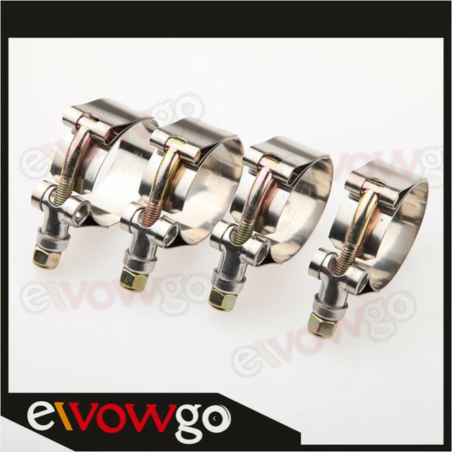 4PCS 1.25& (37MM to 42mm) Stainless Steel Turbo Pipe Hose Coupler T ...