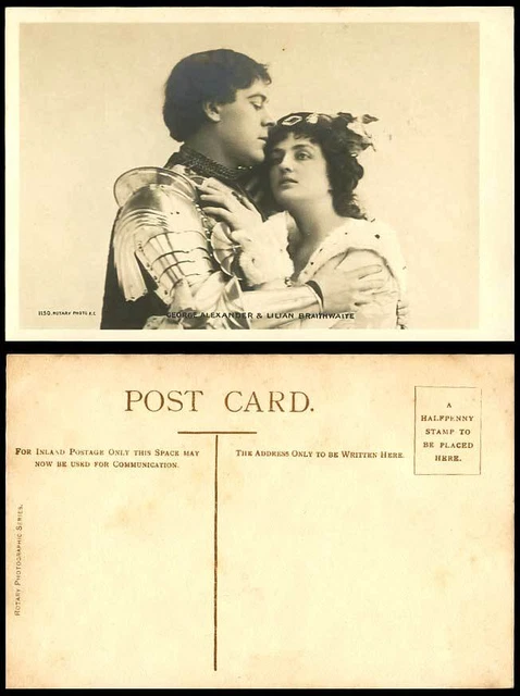 ACTRESS LILIAN BRAITHWAITE & Actor Mr. George Alexander Old Real Photo ...