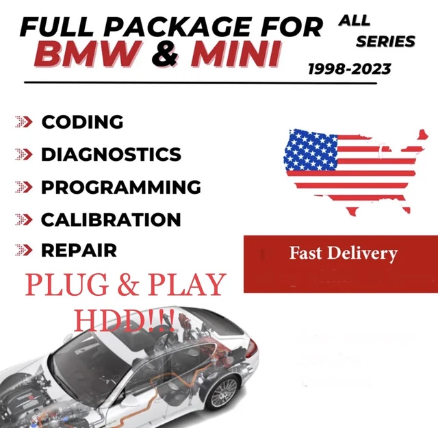 BMW - MINI Cooper - Roll Royce Full Diagnostic, Programming & Coding Suite HDD £112.10 - PicClick UK