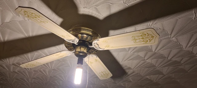 GOLD EFFECT CEILING Fan 42in Pewter With Light £25.50 - PicClick UK
