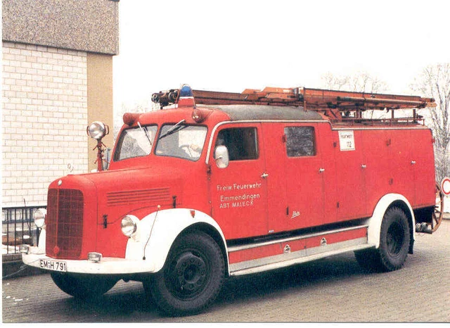 &OLD PHOTO& - truck fire brigade Mercedes LF 35OO/42 1951 £3.58 ...