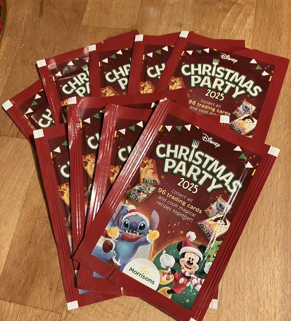 MORRISONS DISNEY CHRISTMAS Party 2025 Trading Cards - 9 Sealed Packs! £ ...