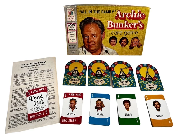 1972 ALL IN The Family Archie Bunker's Card Game Complete - Worn Box ...