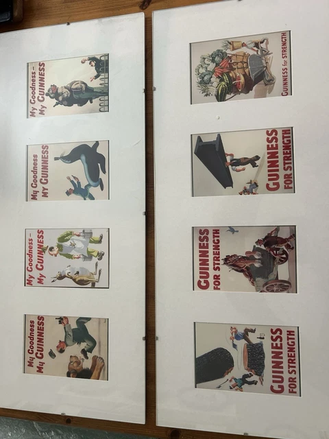 GUINNESS POSTCARDS IN Glass, 2foot Long 10 Inches Wide And 1/4 Inch ...
