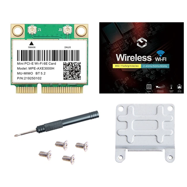 MINI PCIE WIFI 6E AXE3000H Network Card Tri-Band 802.11ax WiFi ...