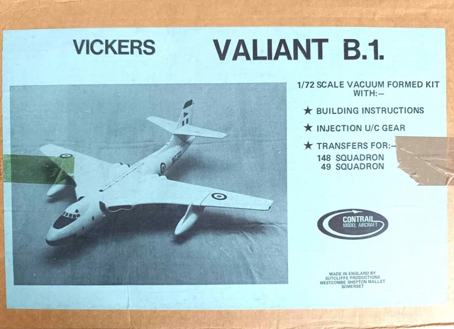 CONTRAIL 1/72 SCALE Vickers Valiant B.1. (started) £29.99 - PicClick UK