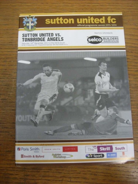 14/12/2013 SUTTON UNITED v Tonbridge Angels EUR 4,92 - PicClick FR