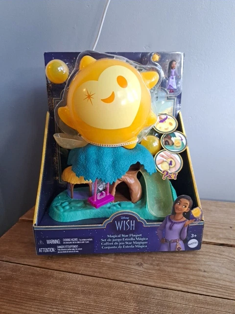 DISNEY WISH MAGICAL Star Playset with Asha Miniature Toy Figure New £14 ...